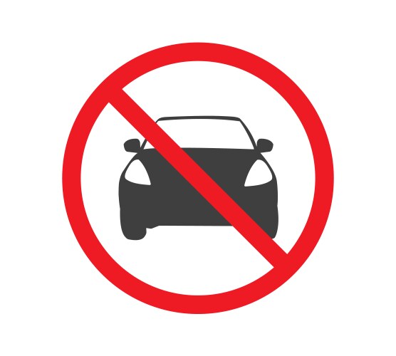Circle prohibited sign for no car parking Vector Image