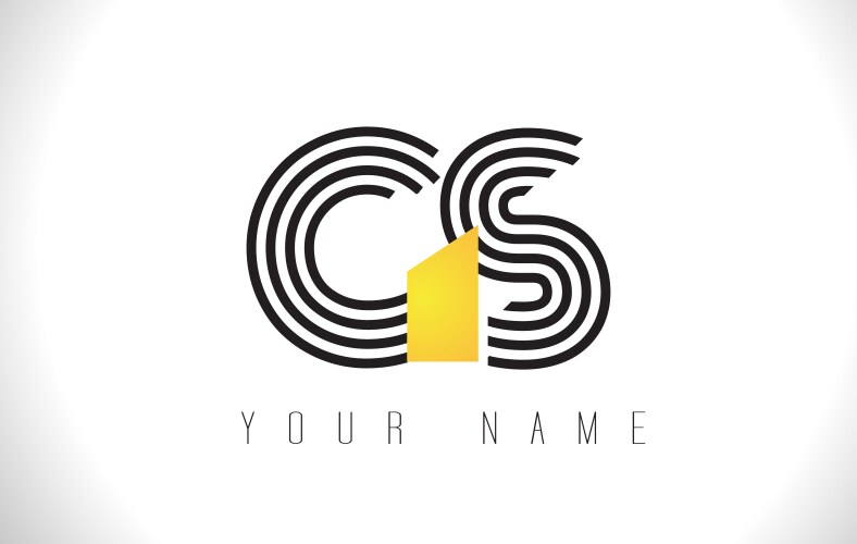 Gs g s brushed letter logo design with creative Vector Image