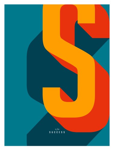 Original poster made in the bauhaus style Vector Image