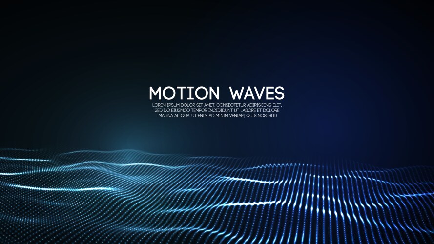 3d glowing abstract digital wave particles Vector Image