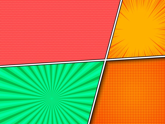 Abstract colorful comic backgrounds composition Vector Image