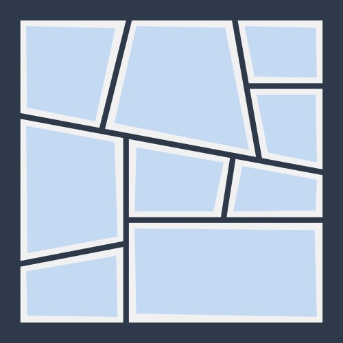 Artistic photo frame collage template Royalty Free Vector