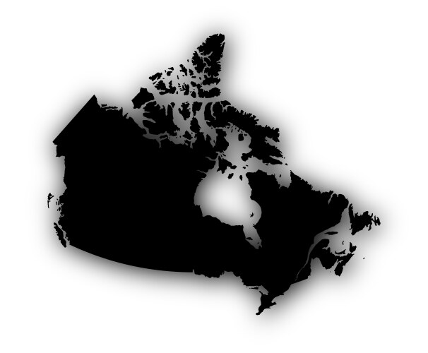 Western canada region location within map Vector Image