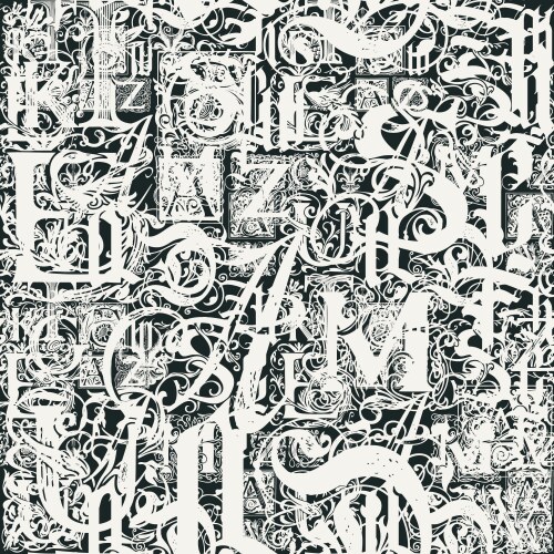 Set decorative hand drawn initial letters Vector Image