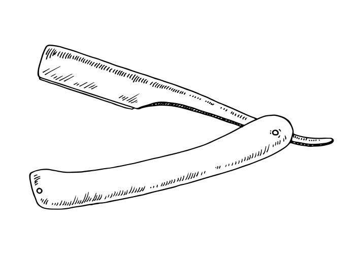 Straight Razor Black Background Vector Images (over 1,100)