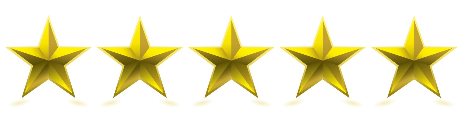 Five 5 star rank sign Royalty Free Vector Image