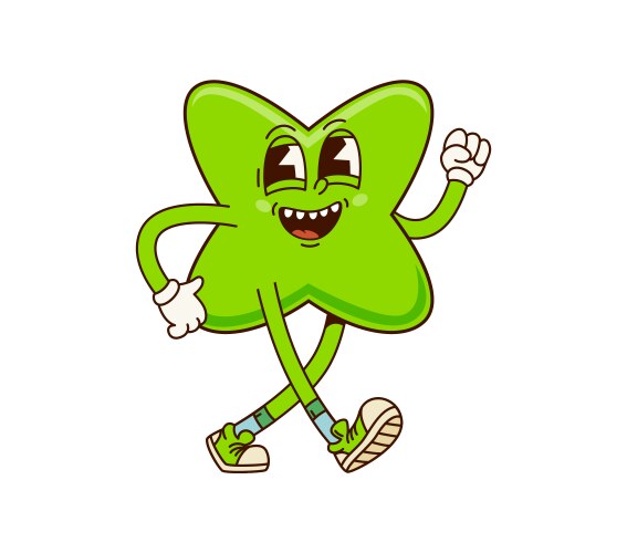 Cartoon math multiplication sign groovy character Vector Image