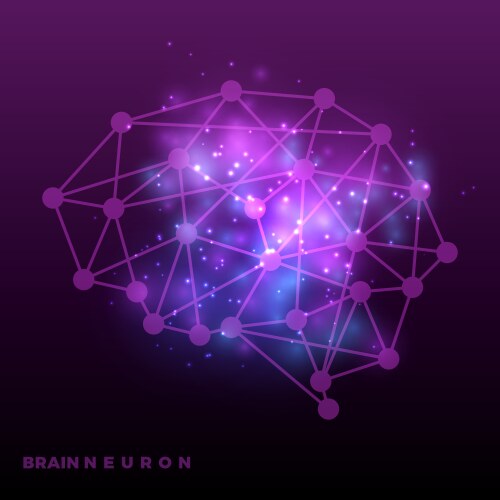 Abstract brain neural network poster design Vector Image Abstract brain neural network poster design Vector Image