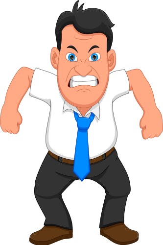 Angry businessman cartoon Royalty Free Vector Image