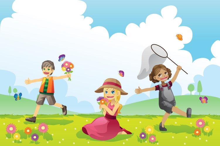 Spring Kids Vector Images (over 56,000)