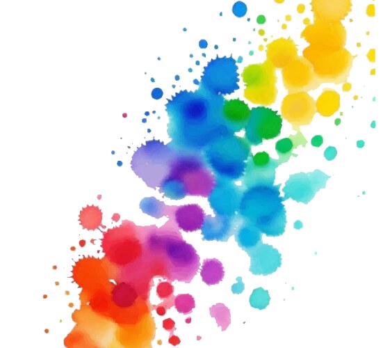 Splash rainbow circle on white background Vector Image