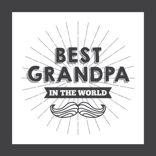 Promoted to grandpa lettering design Royalty Free Vector