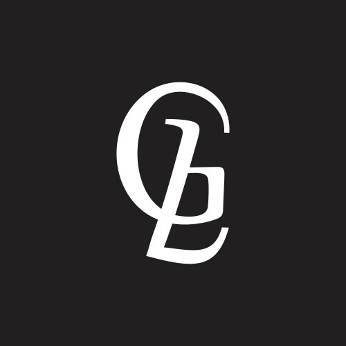 Letters gl linked simple logo Royalty Free Vector Image