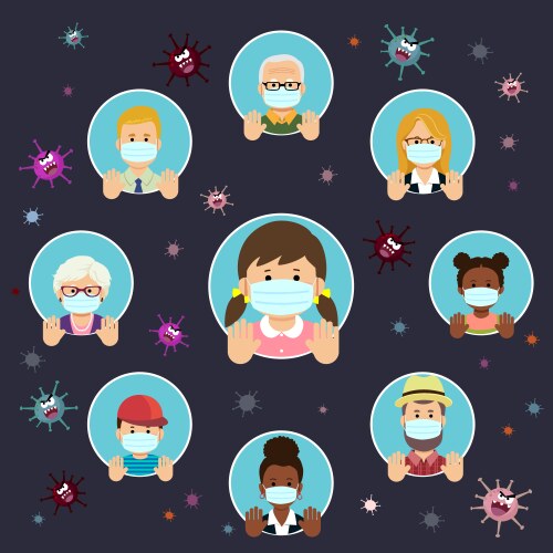 Face mask cartoon Vector Images & Graphics for Commercial Use | VectorStock