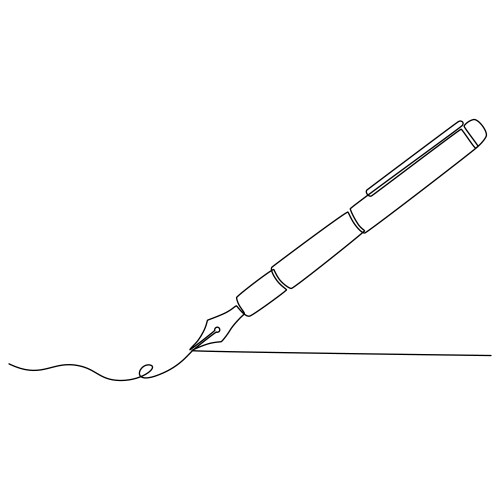 Pencil in one continuous line drawing school Vector Image