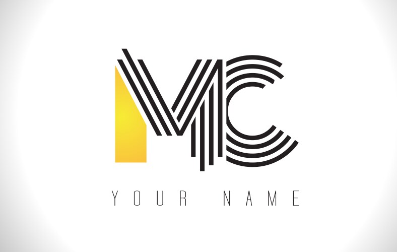 Mc logo letter design Royalty Free Vector Image