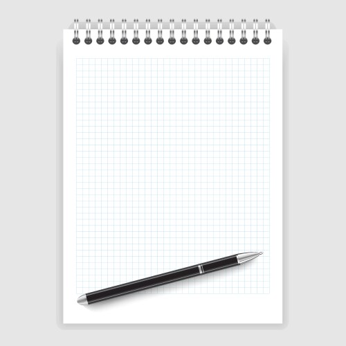 Red pen and notepad icon Royalty Free Vector Image