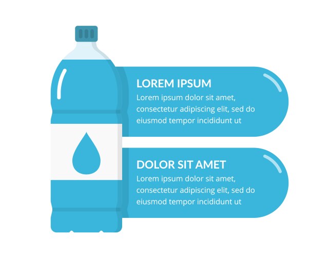 Bottle drinking water set Royalty Free Vector Image