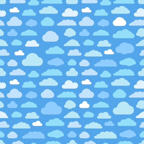 Seamless pattern with clouds Royalty Free Vector Image