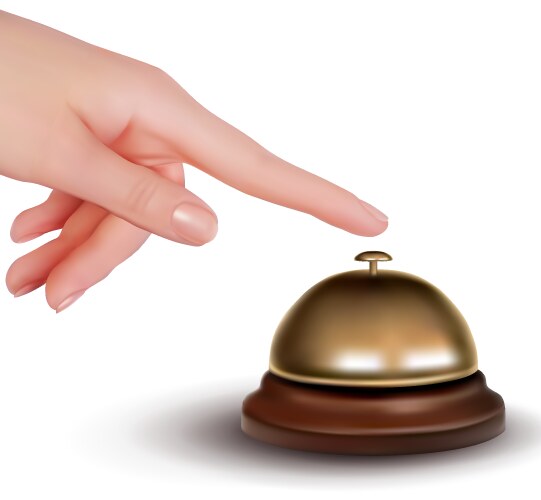 Ring bell cartoon Royalty Free Vector Image - VectorStock