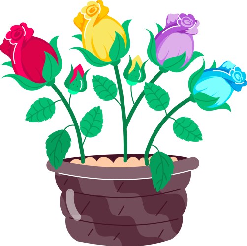 Basic rgbflower propose sticker in flat style Vector Image
