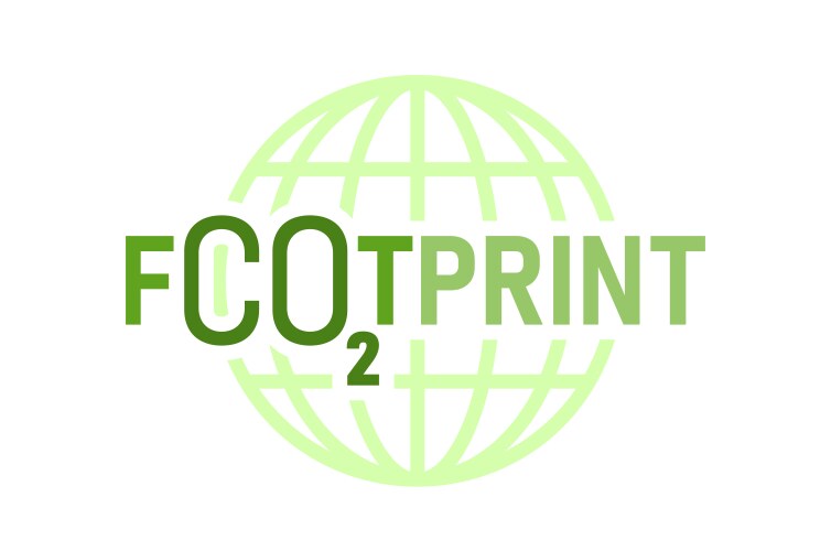 Carbon footprint ecology global warming concept Vector Image