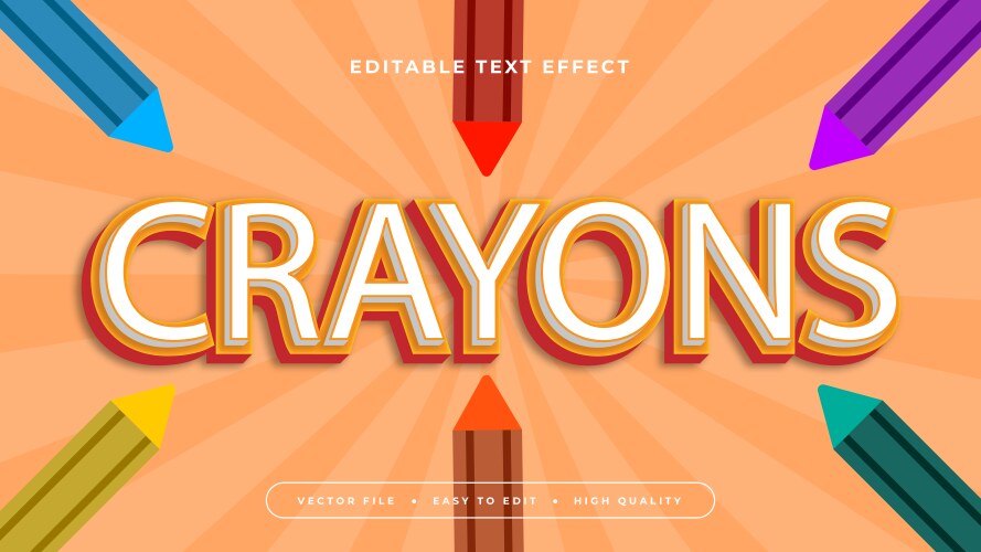 Colorful groovy 3d editable text effect - font Vector Image