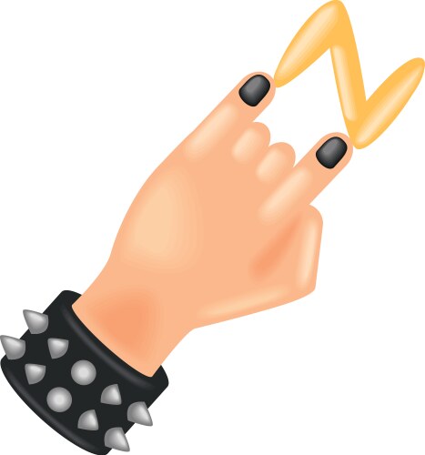 Heavy metal hand up Royalty Free Vector Image - VectorStock