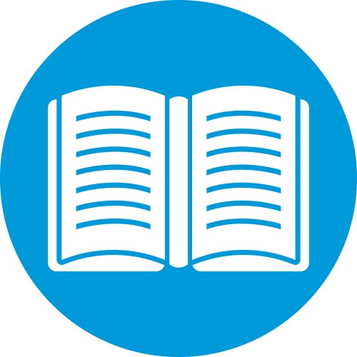 Open Book Circle Blue Icon Vector Images (over 560)