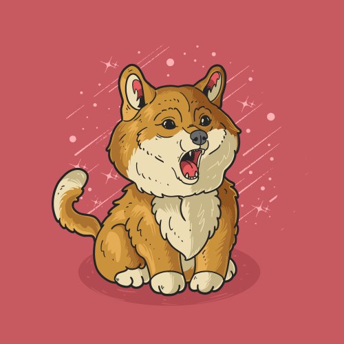 Shiba inu dog head Royalty Free Vector Image - VectorStock