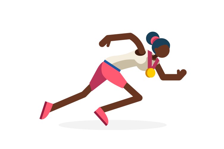 Creative silhouette of abstract female badminton Vector Image