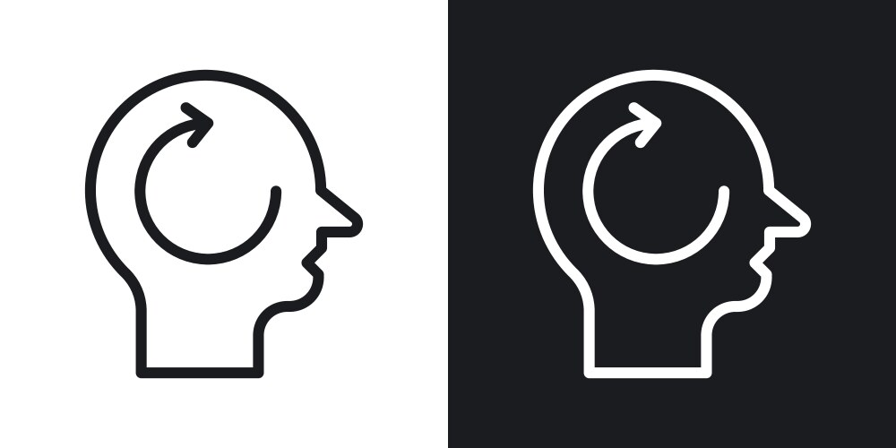 Memory recall icon set recall flashback Royalty Free Vector