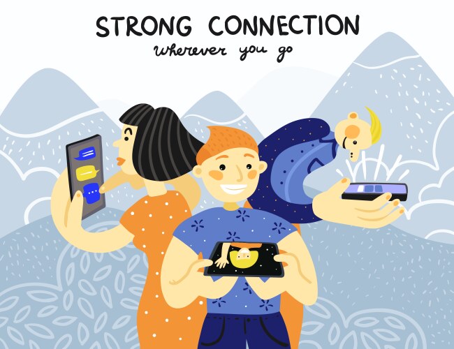 Empty states for mobile app pages no connection Vector Image