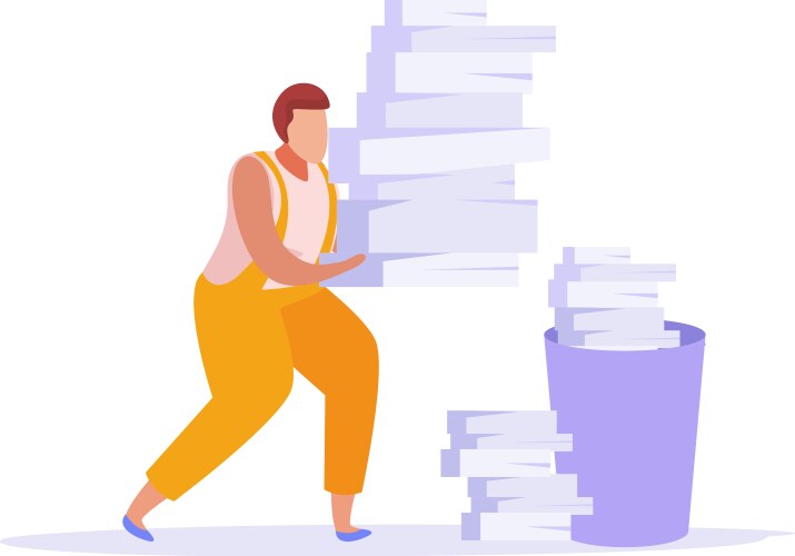 Brush stroke paper bag yellow icon Royalty Free Vector Image