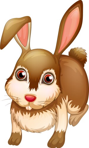Cartoon brown rabbit Royalty Free Vector Image