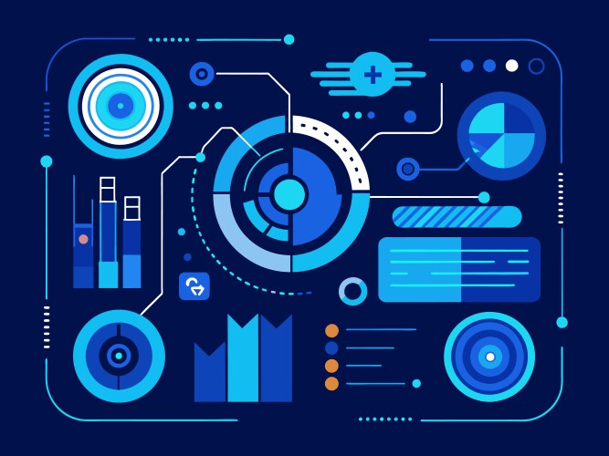 Futuristic graphic user interface Royalty Free Vector Image