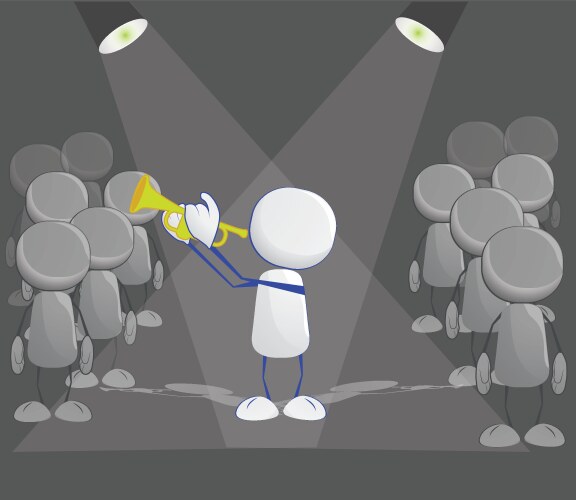 Human figure in front portal to another Royalty Free Vector