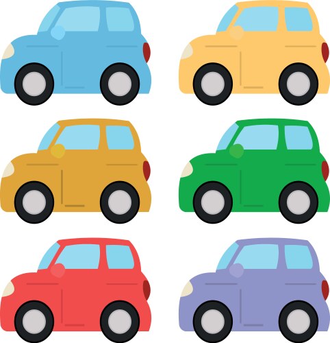 Scared green car emoji Royalty Free Vector Image