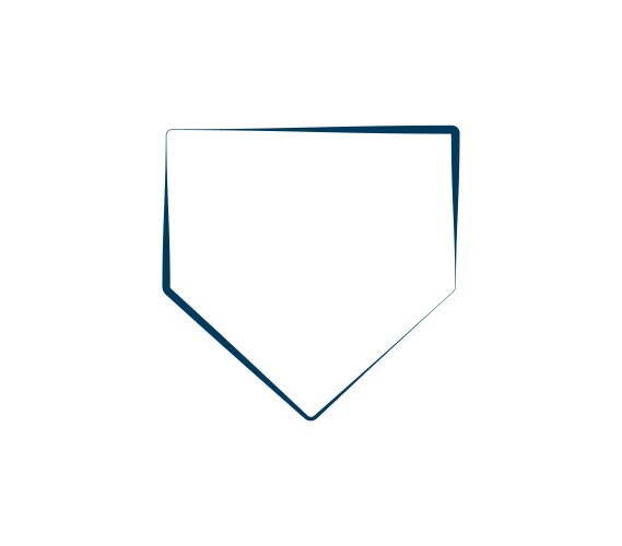 Baseball home plate icon template Royalty Free Vector Image