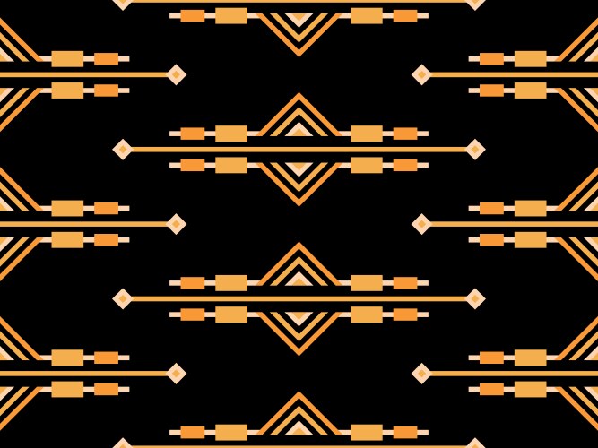 Geometric seamless pattern in line art style Vector Image