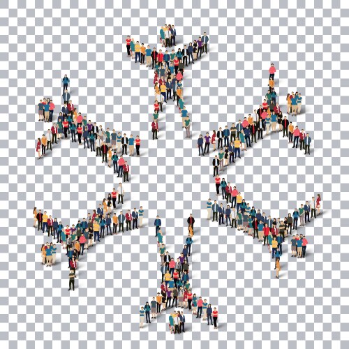 Man symbol people 3d transparency Royalty Free Vector Image