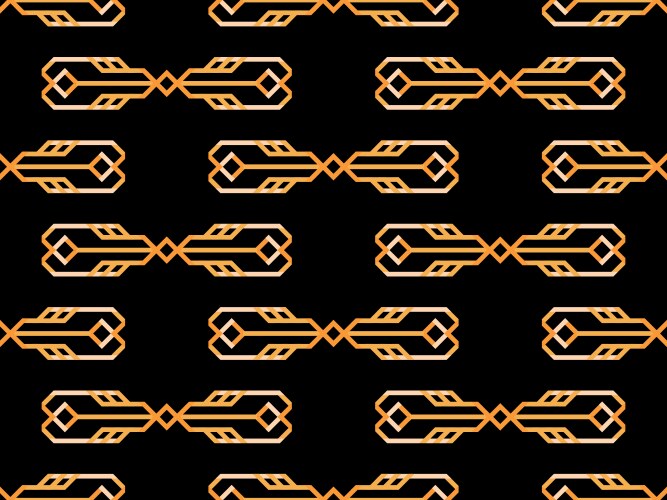 Geometric seamless pattern in line art style Vector Image