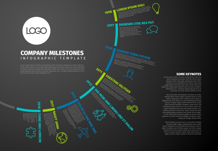 Infographic circular timeline report template Vector Image Infographic circular timeline report template Vector Image