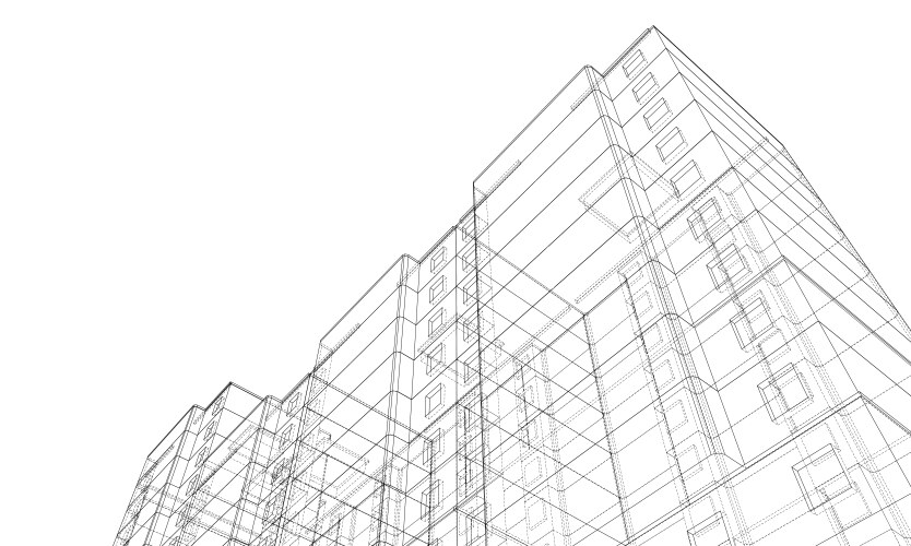 Architecture line background building Royalty Free Vector