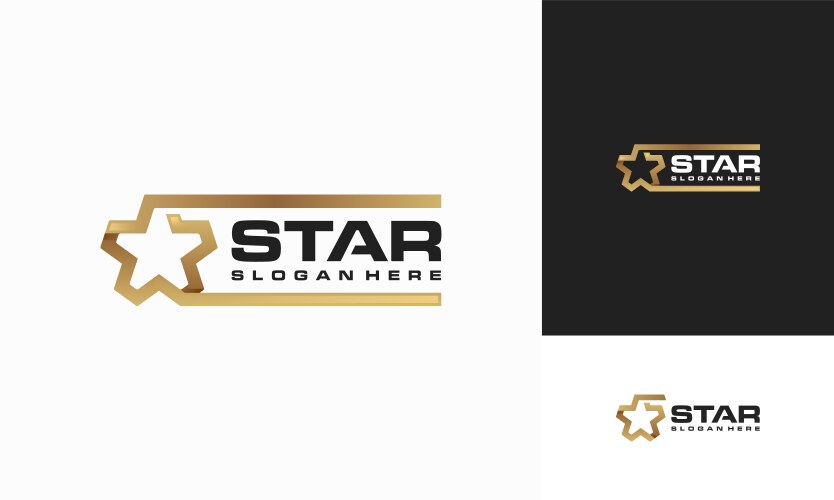 Simple modern star logo designs template elegant Vector Image