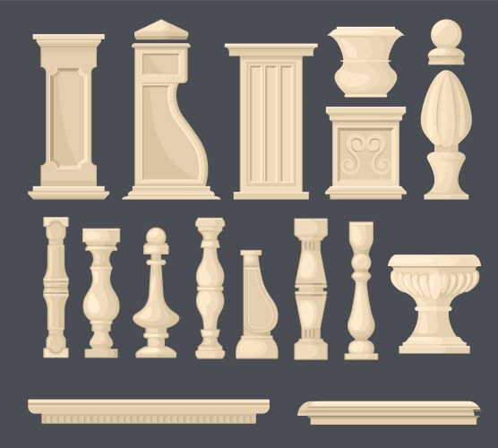 Balcony Stone Baluster Vector Images (over 140)