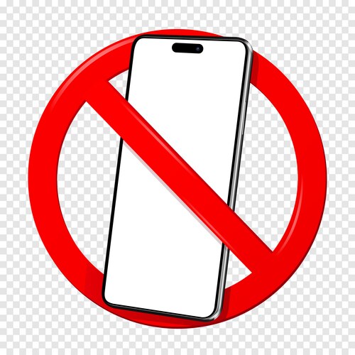 No sign isolated on transparent background Vector Image