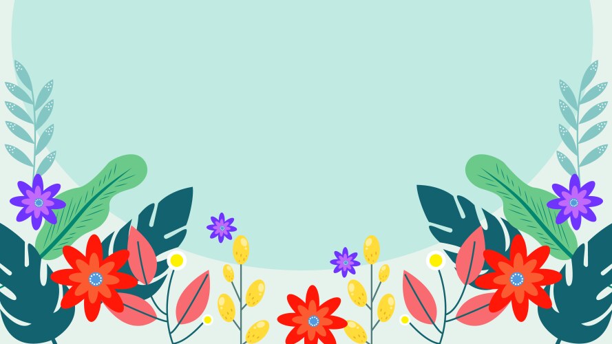 Colorful colourful flat floral spring background Vector Image