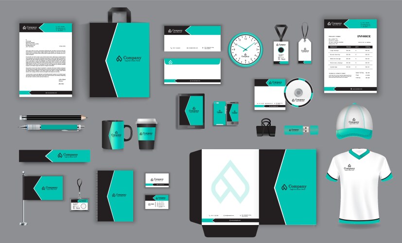 Colored brand guidelines template corporate Vector Image