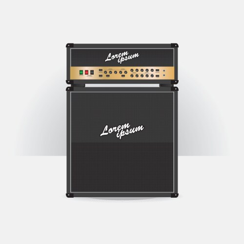 Amp guitar amplifier cartoon Royalty Free Vector Image